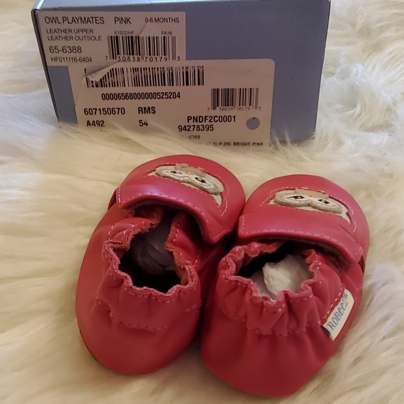 Robeez | Shoes | Robeez Owl Playmates Leather Soft Sole Shoes Pink ...